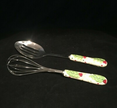 Temptation ''Winter Whimsy'' Stainless Steel Whisk & Spoon Ceramic ...