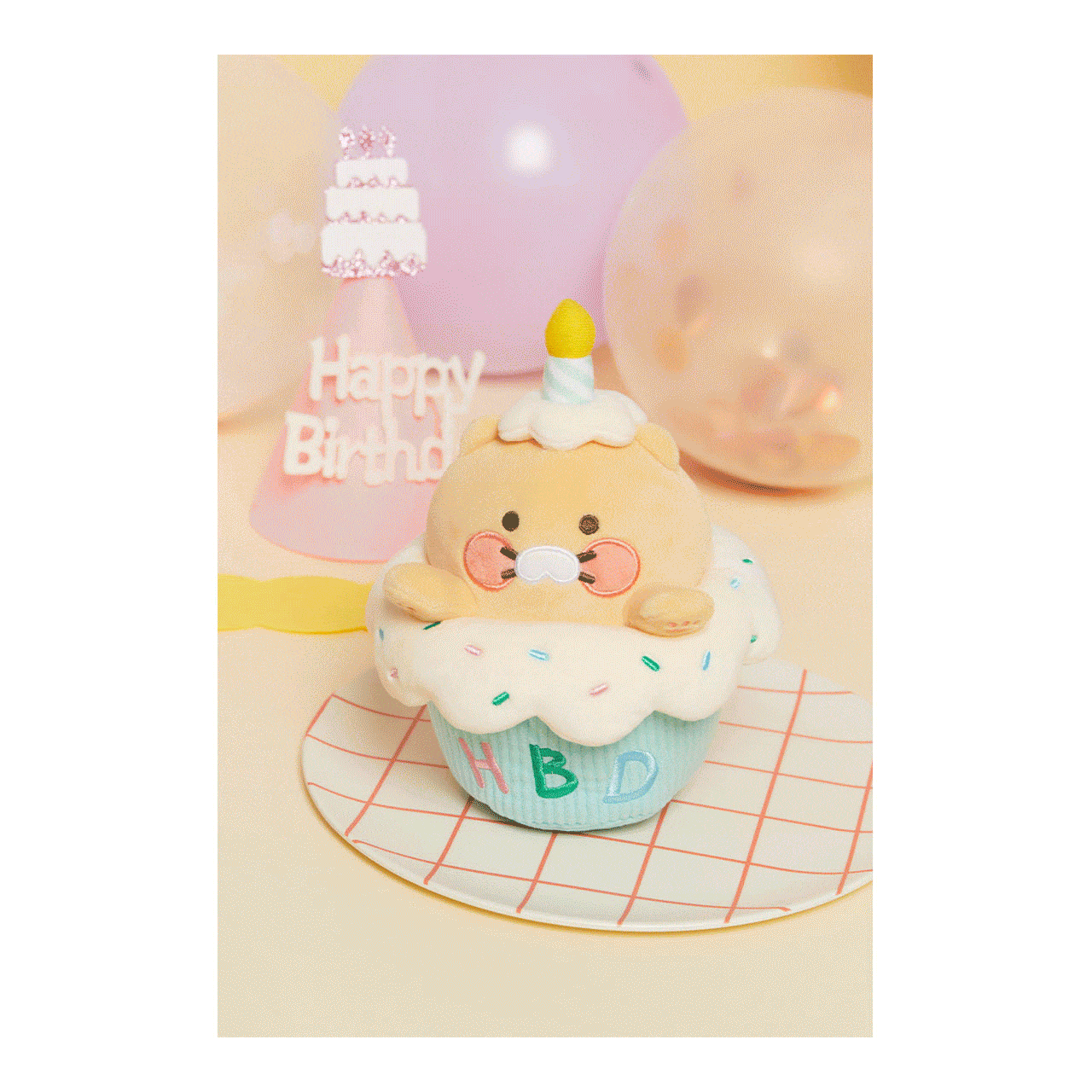 Kakao Friends Sparkling Candle Cupcake HBD Melody Doll Chunsik Official ...