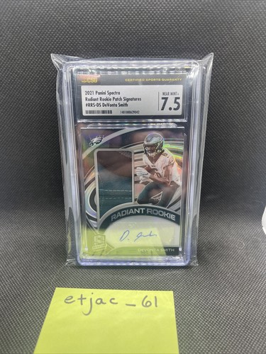 Devonta smith Radiant Rookie RPA AUTO. SPECTRA GRADED 7.5 CSG 62/75 ...
