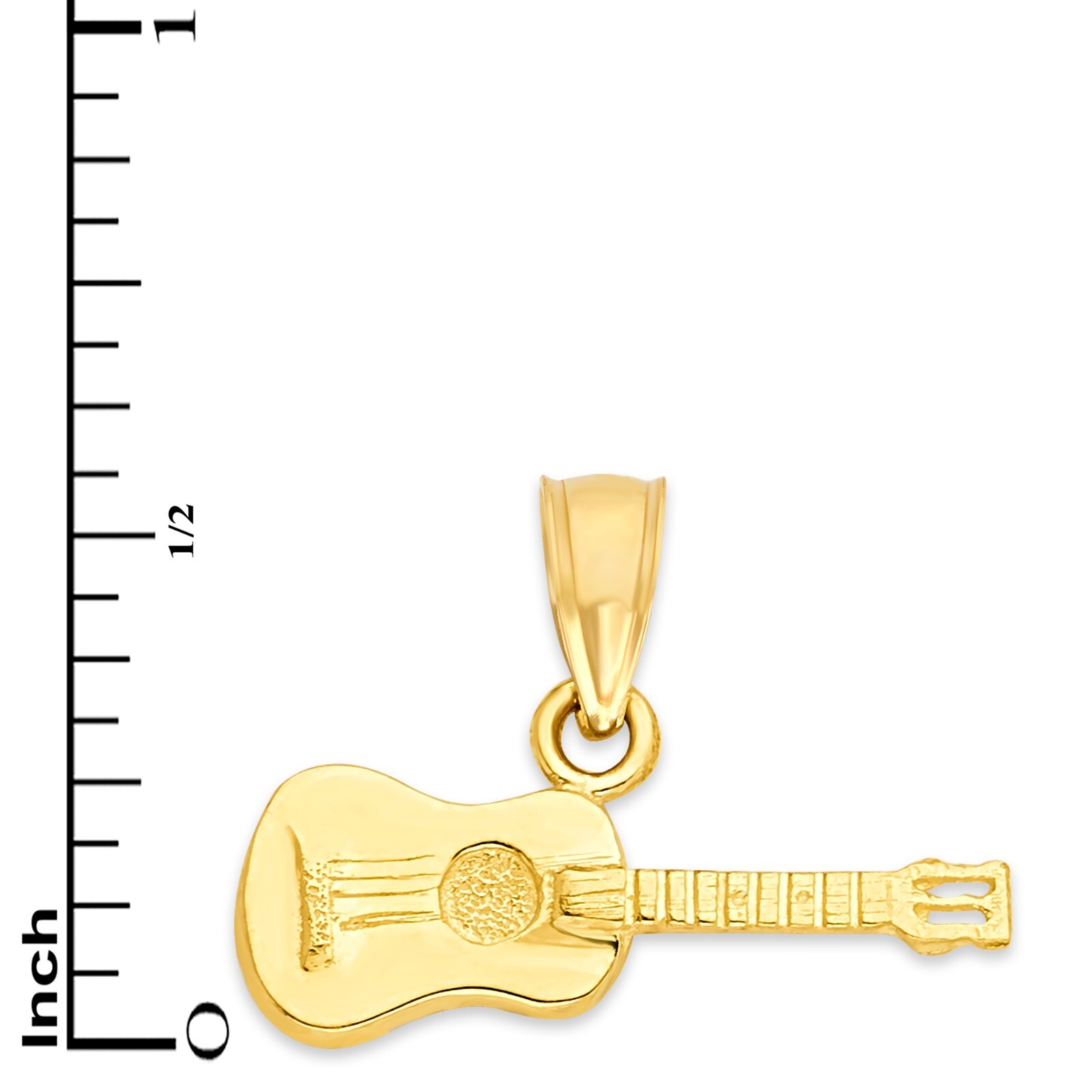 Solid Gold Guitar Pendant in 10 or 14k, Music Jewelry Gifts for Her | eBay