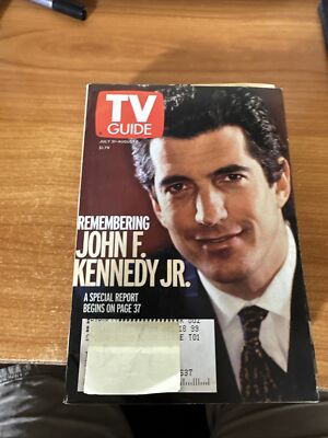 TV Guide 1999 Issue #2418 July 31- Aug 6 Remembering John F. Kennedy Jr ...