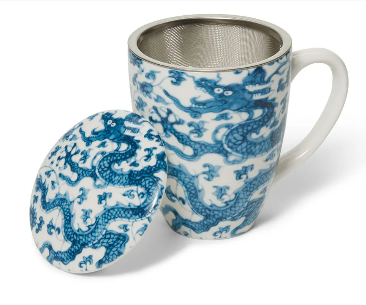 Metropolitan Museum of Art, Chinese Dragons & Lotus Covered Mug with ...