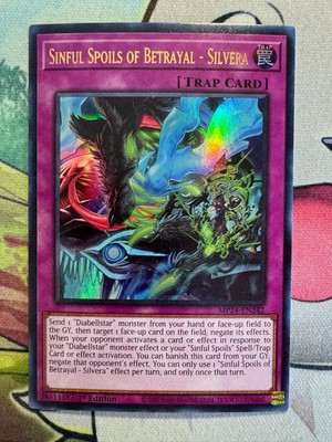 Sinful Spoils of Betrayal - Silvera Holo Yugioh TCG YGB179 | eBay