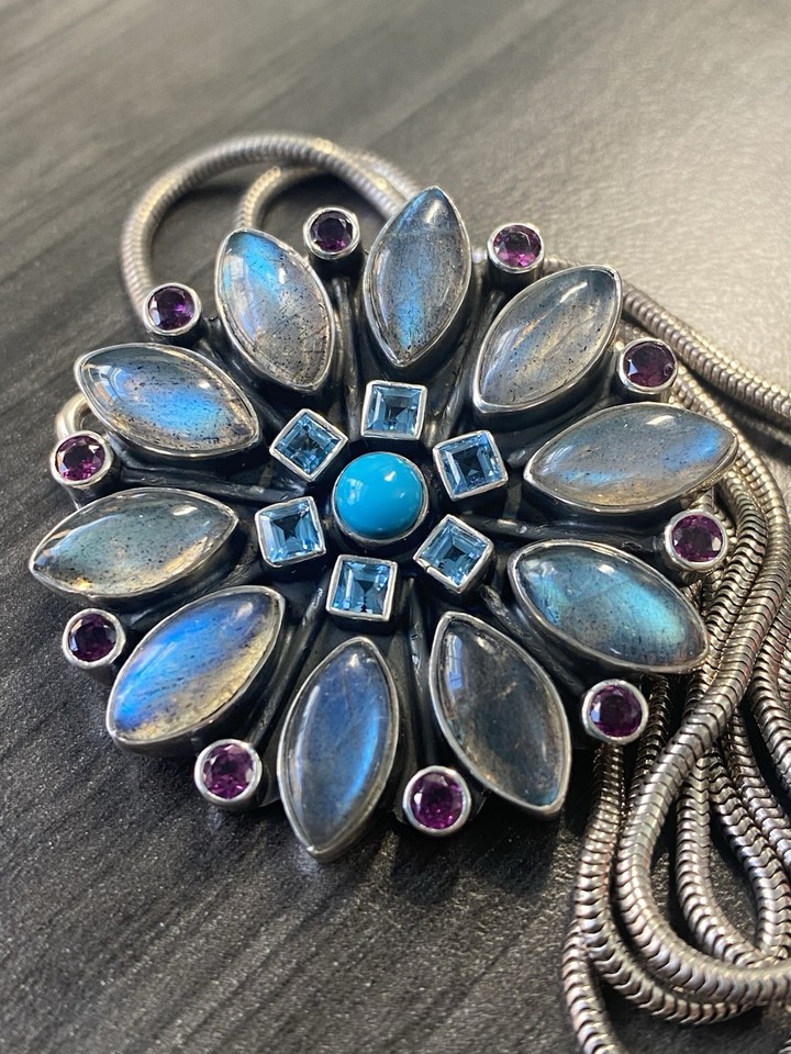 Nicky Butler 925 Gemstone Pendant/Brooch - Nicky Butler Sterling Gem ...
