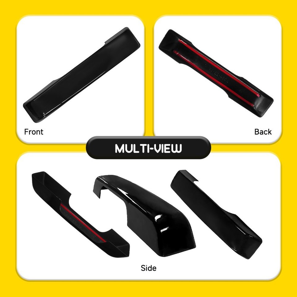 Black Door Handle Cover Trim W/O SMK 4PCS For 2021-2024 Ford F150 F-150 ...