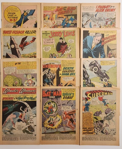 Lot of (12) COVERLESS Silver Age DC Comics (1960-1962) Detective Action ...