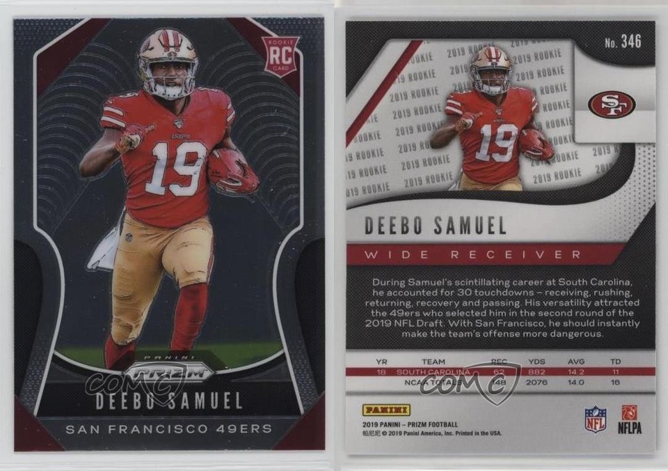 2019 Panini Prizm Rookies Deebo Samuel 346 Rookie Rc 0e9i Ebay