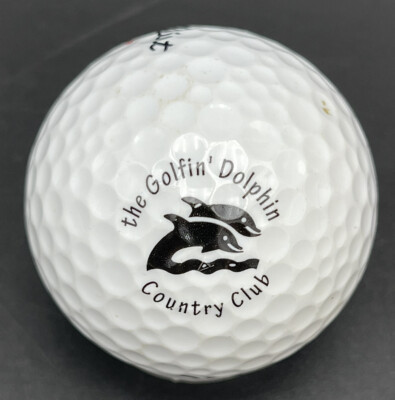 The Golfin' Dolphin Country Club Logo Golf Ball (1) Titleist HP2 Dist ...