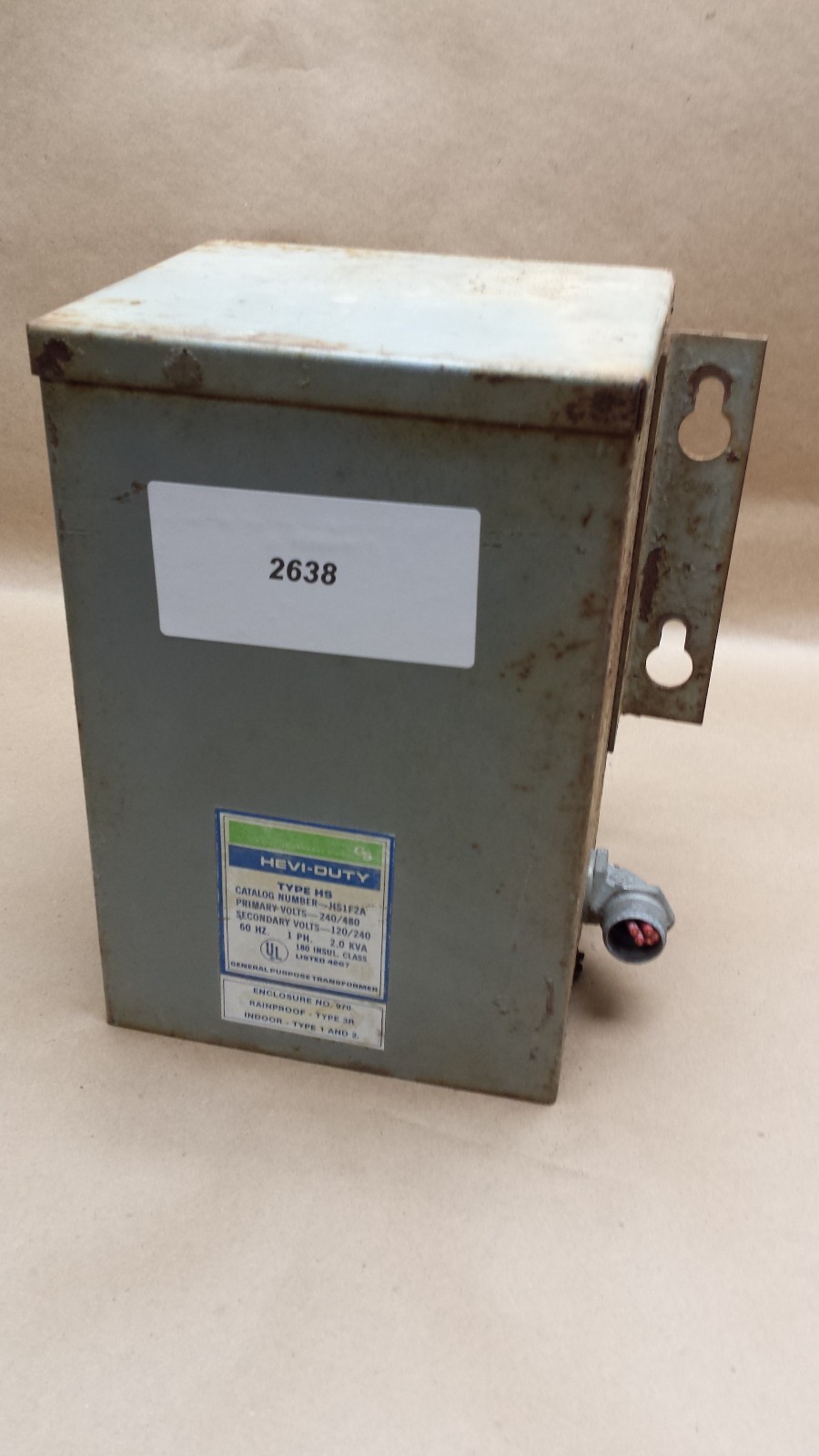 General Signal Hevi-duty Transformer HS1F2A Item# 2638 for sale online ...