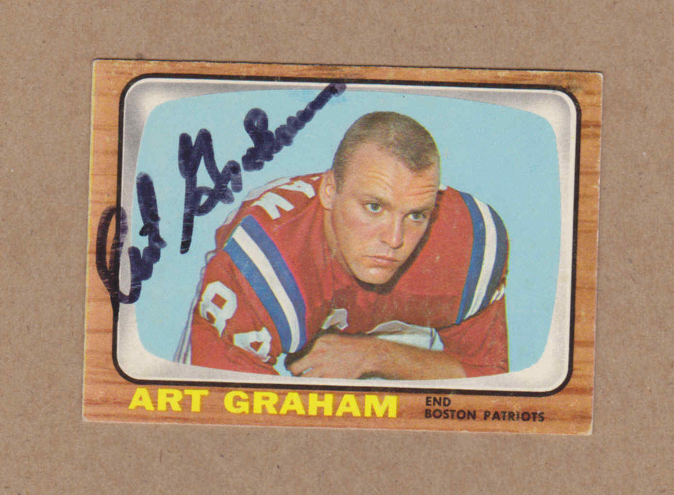 Art Graham signed 1966 Topps card #7 Boston Patriots | eBay