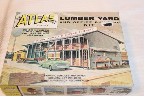 HO Scale Atlas, Lumber Yard & Office Building Kit, #750 BN Open Box ...