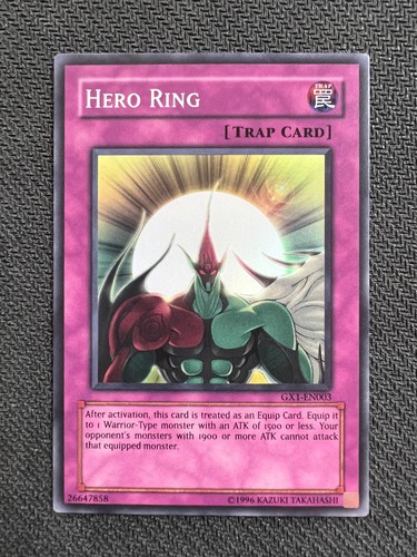 Yugioh Hero Ring Unlimited Edition Super Rare GX1-EN003 NM | eBay