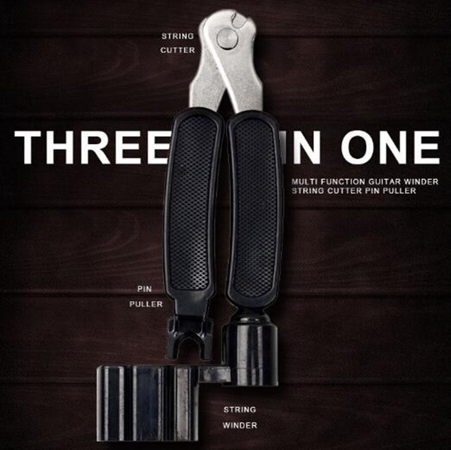 3 in 1 Guitar String Winder Cutter & Bridge Pin Puller Change String ...