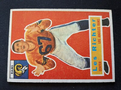 1956 Topps Football Card # 30 Les Richter (HOF) - Los Angeles Rams (VG ...