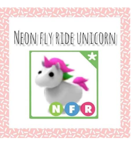 Neon Fly Ride Unicorn Adopt Me | eBay
