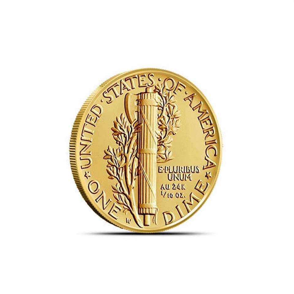 2016-W 1/10 oz American Gold Mercury Dime Coin (Box, CoA) | eBay