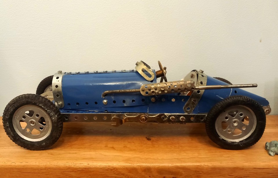 Vintage Meccano Model Car / 1930s Bugatti type/blue (Hand Built Iconic ...