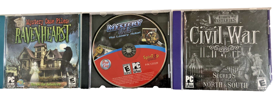 Large Lot of 33 PC Game Discs_Hidden Item Games, Adventure Games, Quiz ...