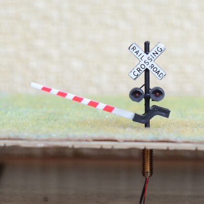 2 x N scale railroad grade crossing signal gate stop lever arm ...