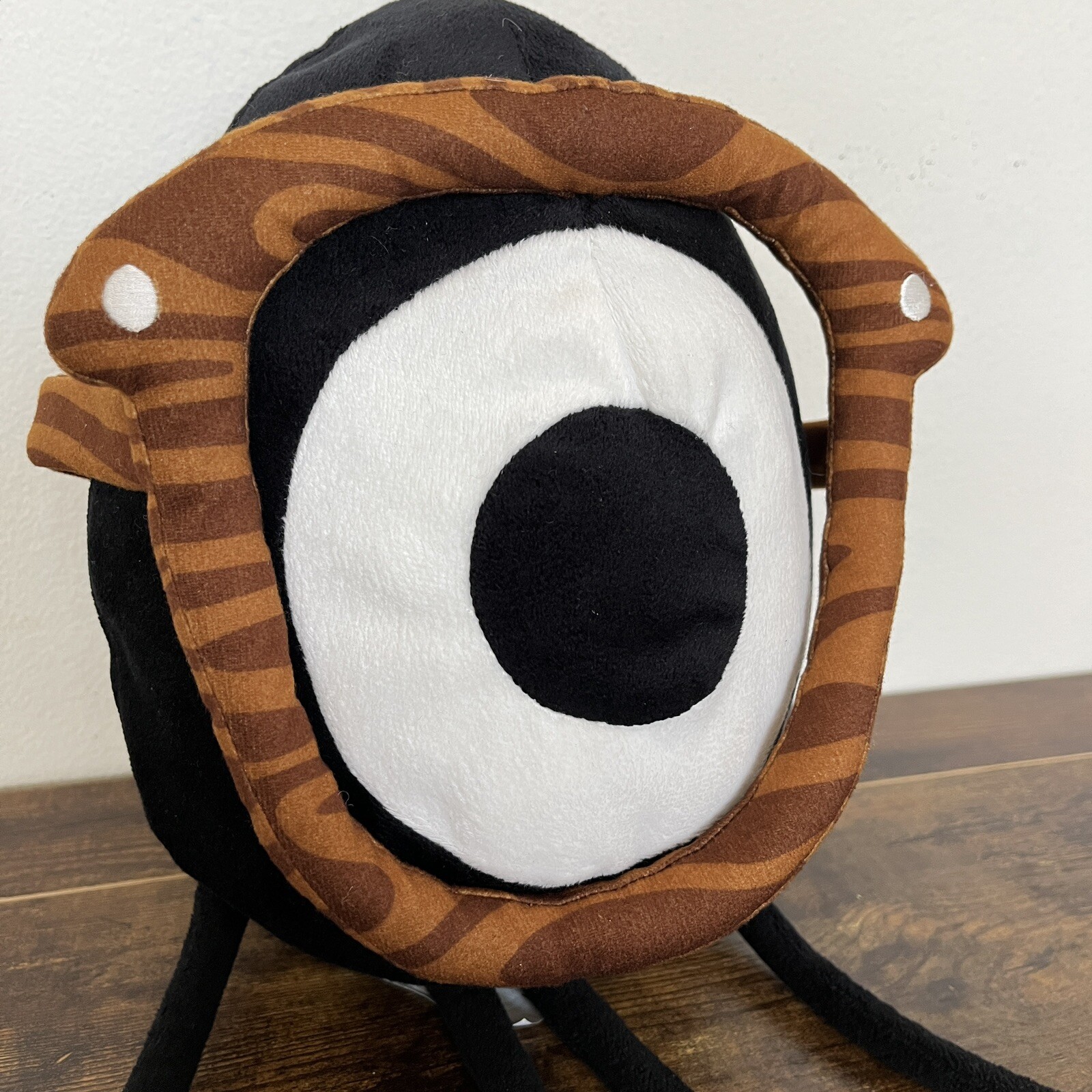 Ikea Fornyad 16" One-Eye Dot Monster Glasses Plush Black Stuffed Soft ...
