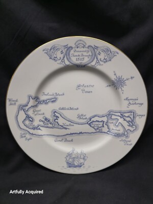 BERMUDA Porcelain Plate COALPORT For A.S. COOPER And SONS 10 3/4 BLUE ...
