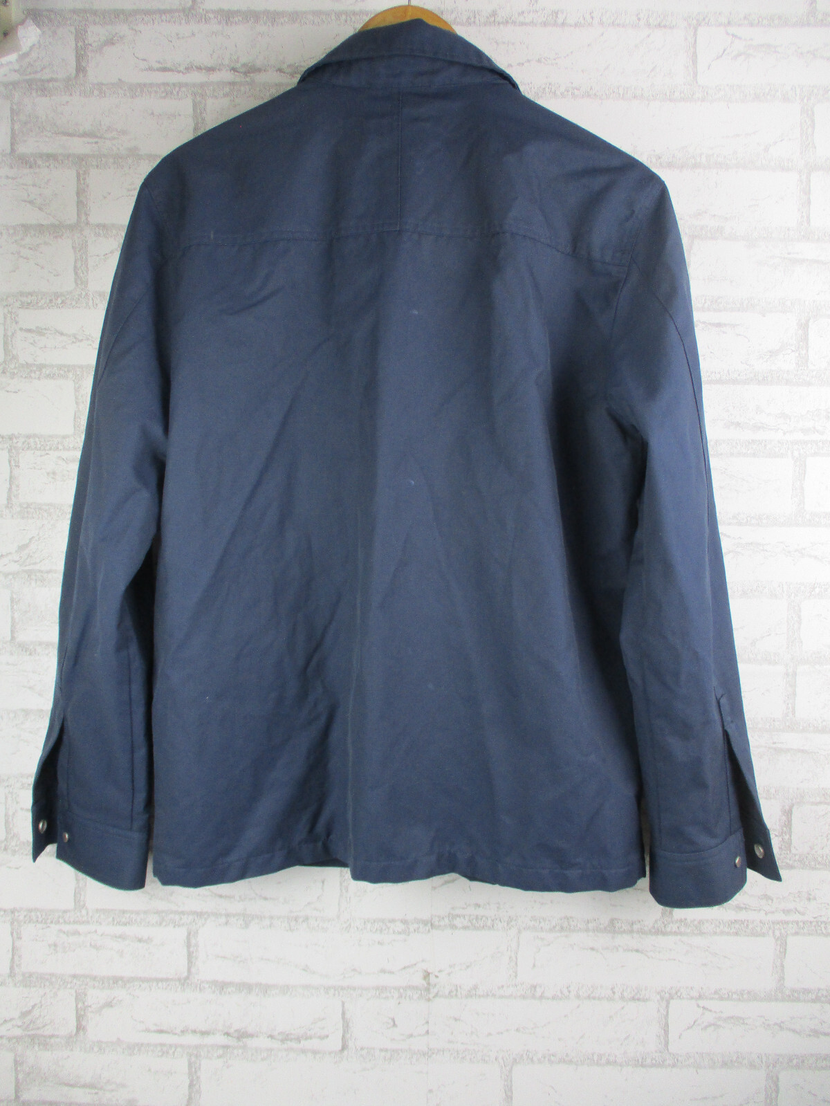 Zara mens jacket coat navy blue M press studs long sl… - Gem