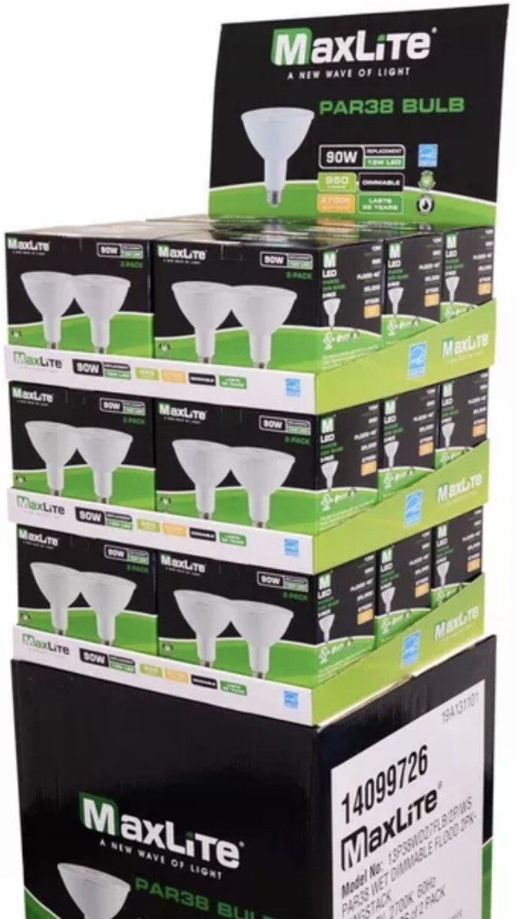 36 Bulbs Maxlite LED Outdoor Flood Light Bulbs Weatherproof 13=90W ...