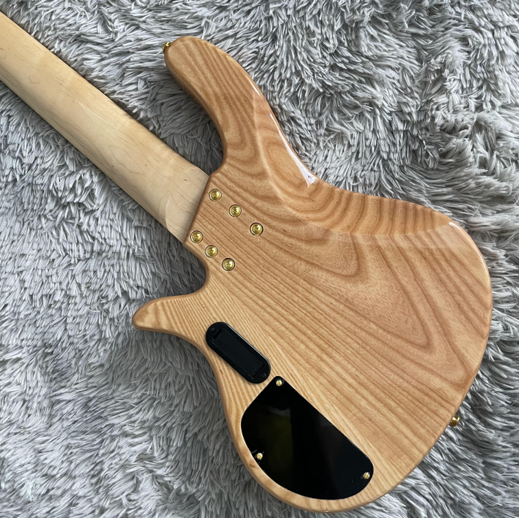 Custom 6-strings Electric Bass Guitar Nature Burl Maple Top Active ...