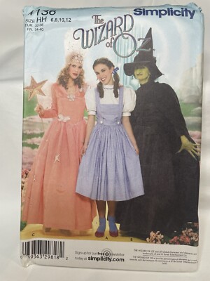 Simplicity 4136 The Wizard of Oz Fairy Dorthey Witch Sewing Pattern ...