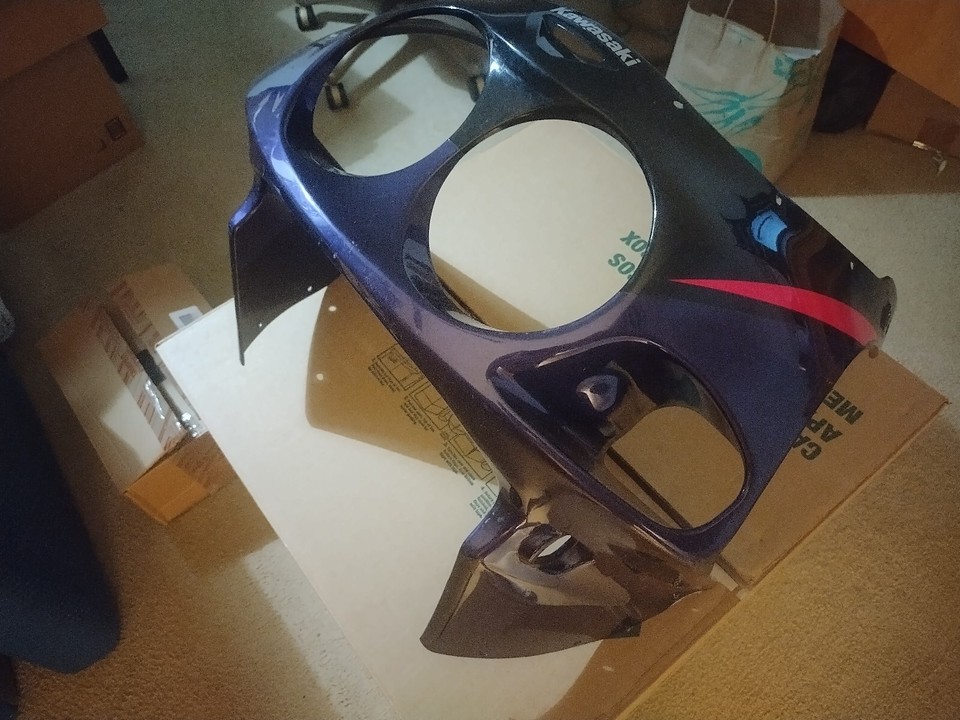 93 94 95 kawasaki zx7 upper fairing nose cowl | eBay