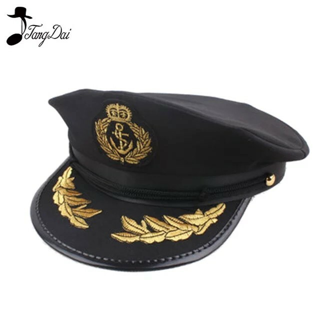 Costume Caps Police Hat Performance Uniform Black Octagonal Cap Police ...