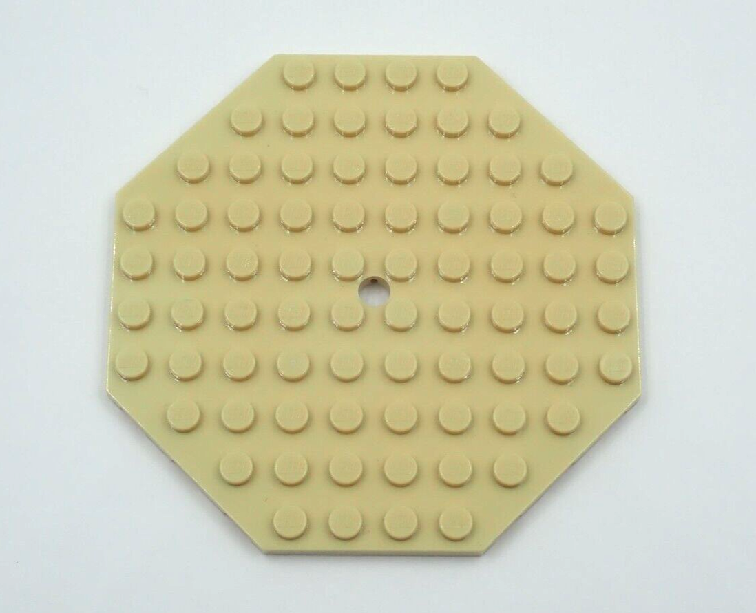 Lego Lot of 4 Plate, Modified 10x10 Octagonal With Hole Tan 89523 | eBay