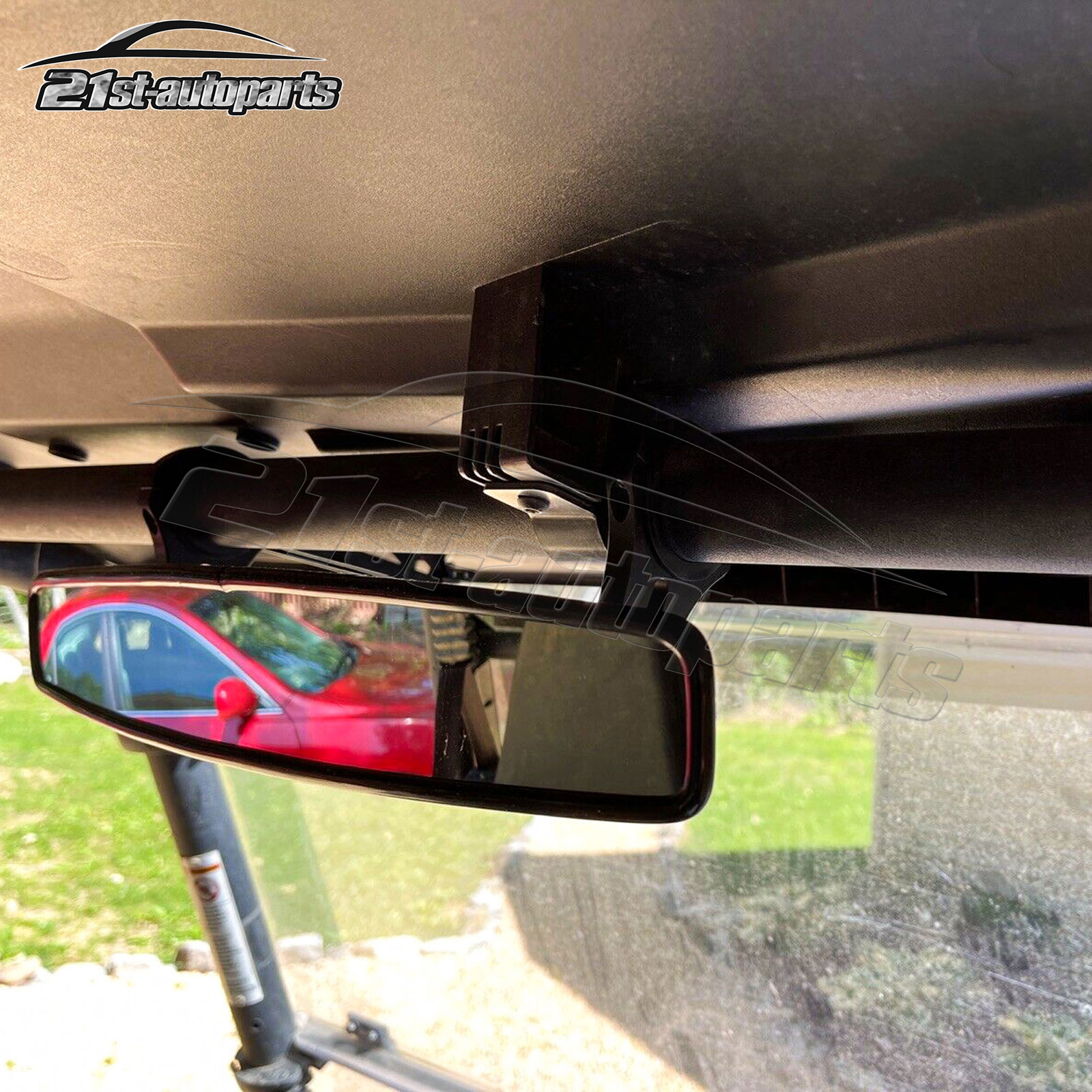 15" Wide Rear View Race Mirror Convex Mirror w/1.75" Clamp UTV for ...