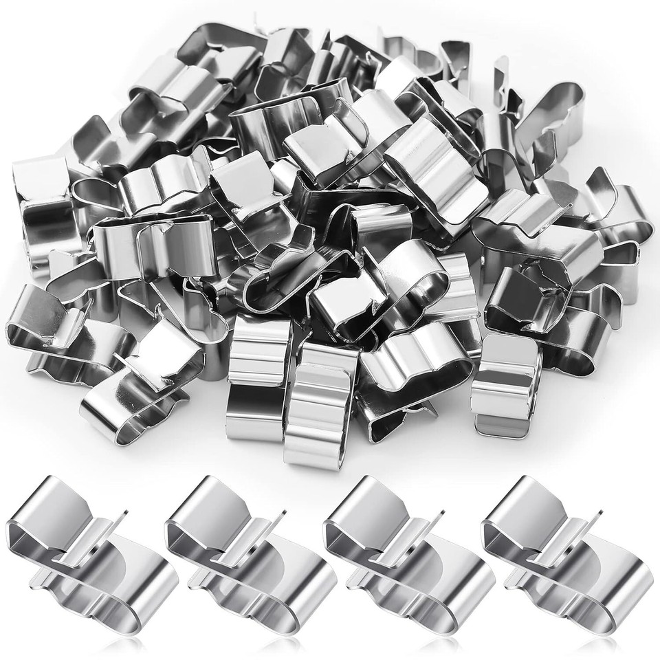 50 Pcs Trailer Frame Wire Clips Stainless Steel Metal Cable 22.5... | eBay