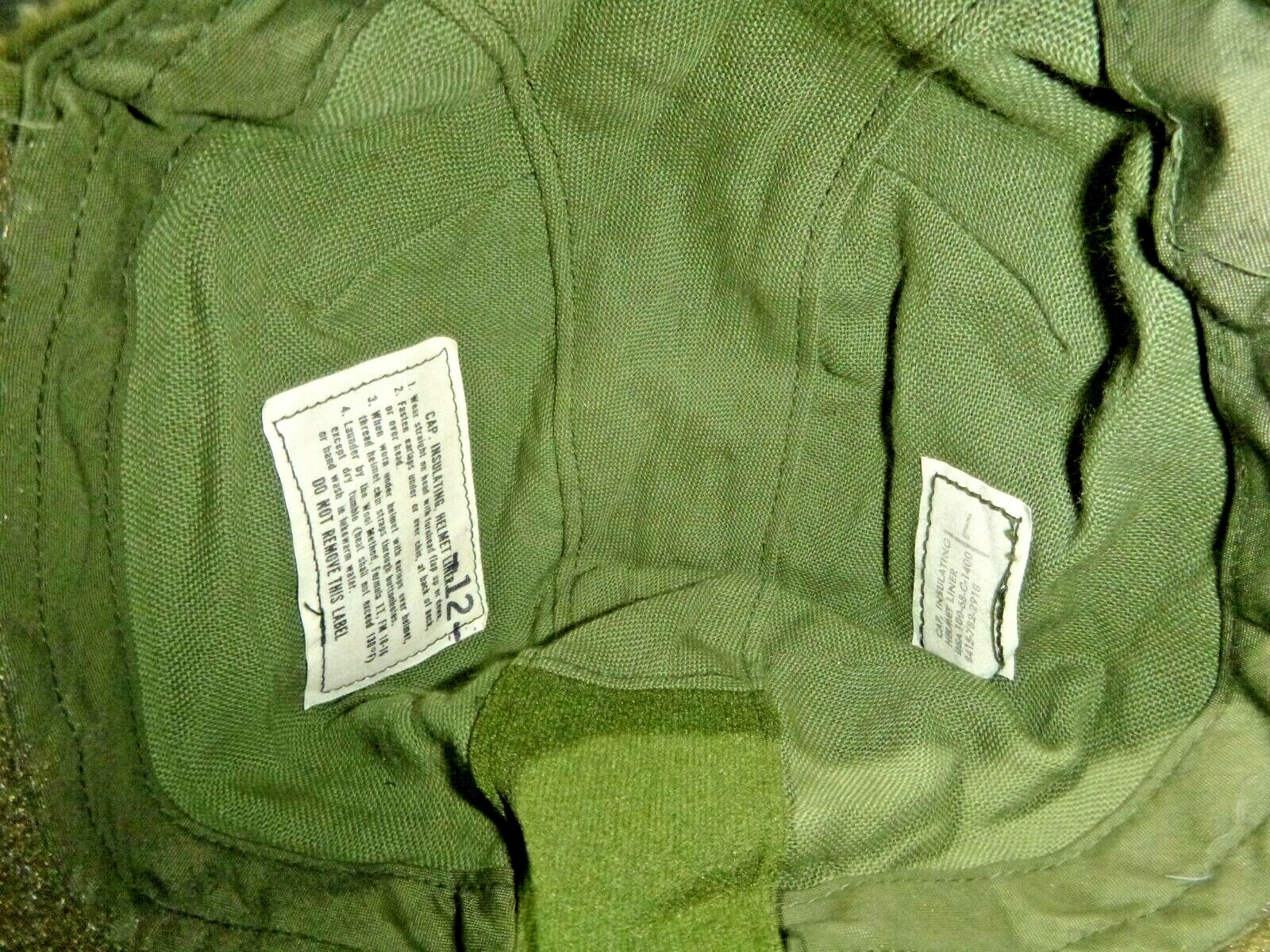 NEW US Military Cold Weather Insulating Helmet Liner Cap Hat OD Green ...