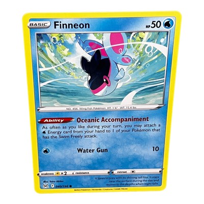 POKEMON Finneon 040/196 Lost Origin Regular Card LP | eBay