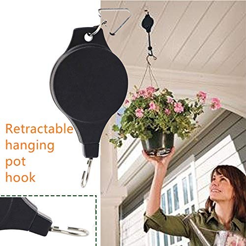 2 Pack Plant Pulley, Retractable Heavy Duty Easy Reach Pulley Plant ...
