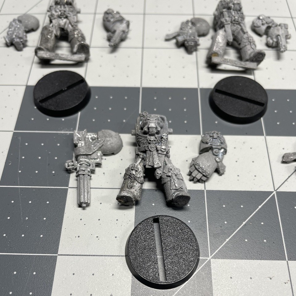 40k Dark Angels Deathwing Terminator Squad 5 Models Metal OOP VTG ...