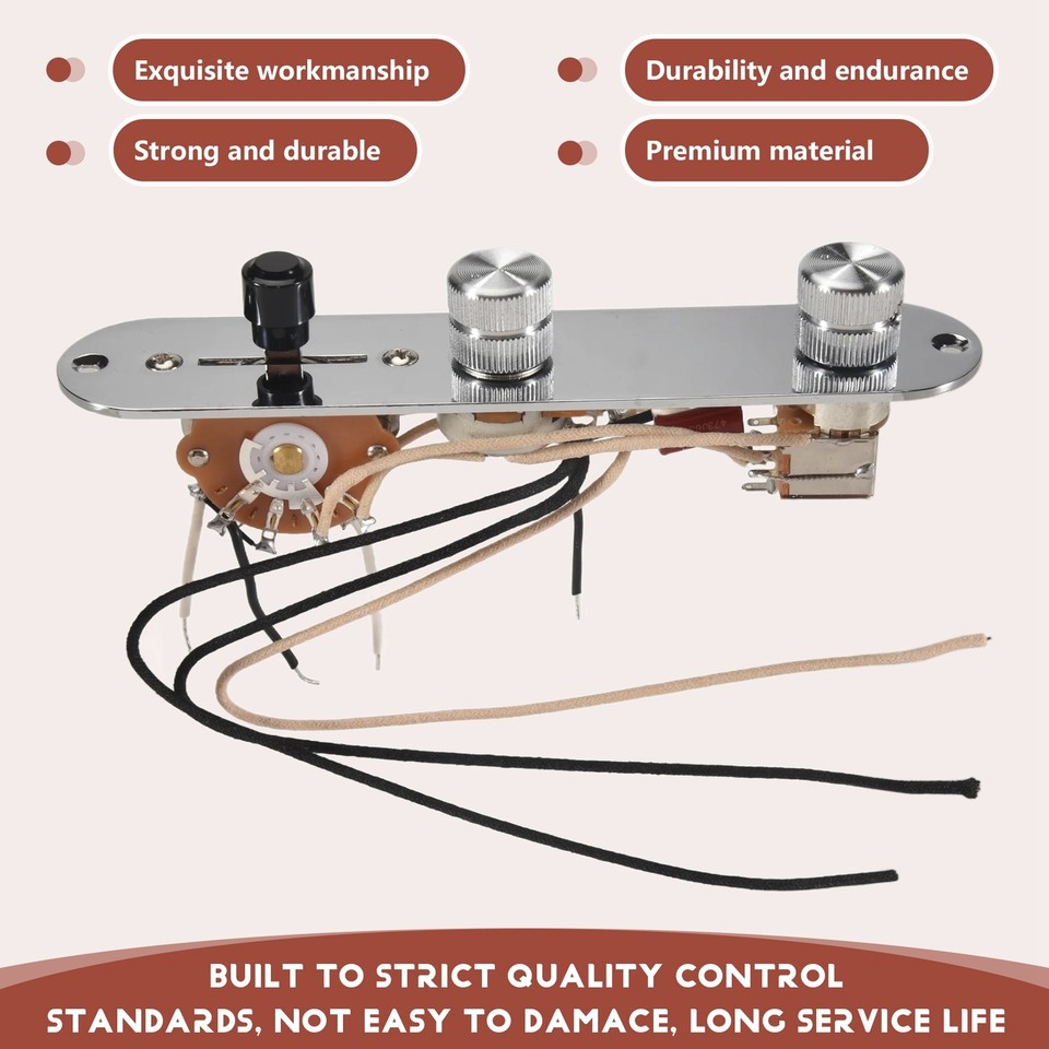 Vorverdrahtete Gitarren-Steuerplattenbaugruppe, Geladener 3-Wege ...