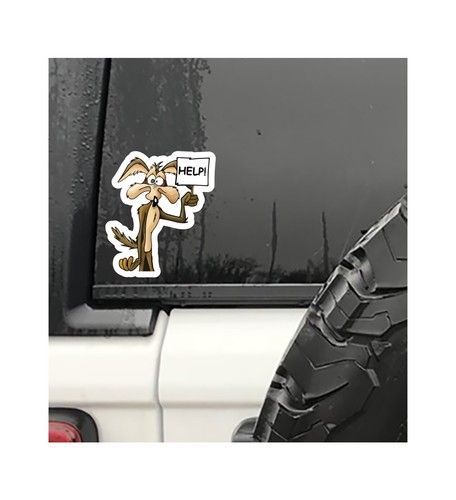 HELP ROADRUNNER SIGN PRINTED DECAL CAR TRUCK WINDOW STICKER FUNNY JOKE ...