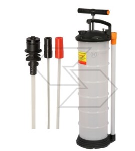 Pompa manuale per svuotamento olio motore con beccuccio guida capacità ...