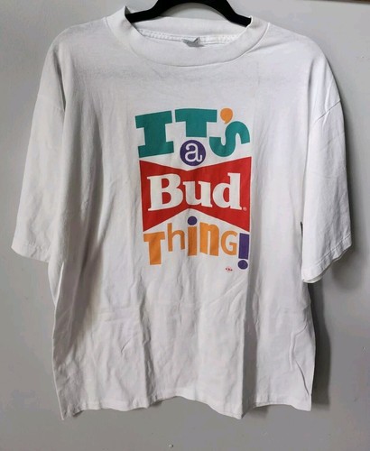 VTG Rare Budweiser It's A Bud Thing - Party TShirt Size XL Bud Dry ...