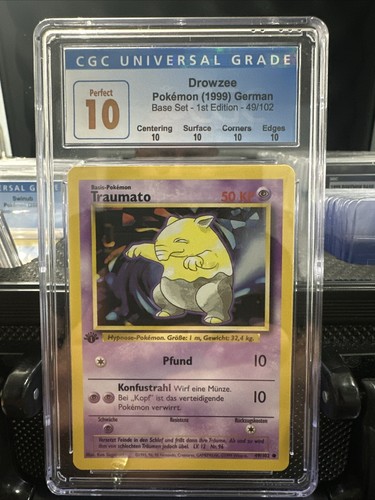 CGC Perfect 10 MINT 1999 Pokemon German Base Set 1st Edition #49 ...