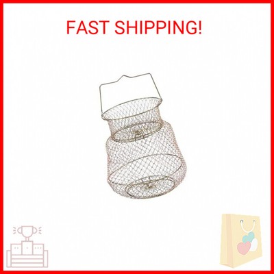 Rustproof Fish Basket Collapsible Floating Galvanized Steel Wire Fish ...
