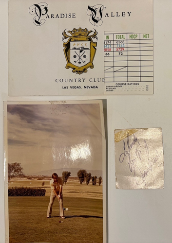 Johnny Bench Original Autograph 1980 Las Vegas Golf Tournament ...
