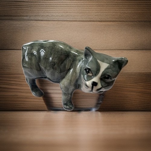 Vintage Rushton Pottery - Isle Of Man, Manx Grey Tabby Cat | eBay