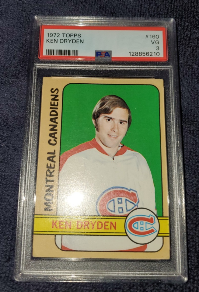 1972 KEN DRYDEN / NHL Topps Hockey Trading Card #160 PSA 3 VG Montreal ...