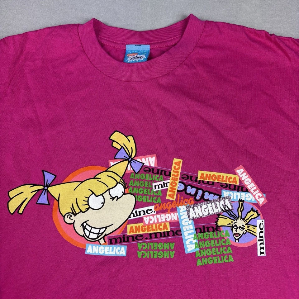 VTG 90s Nickelodeon Rugrats Angelica Pink T-shirt Youth XL | eBay