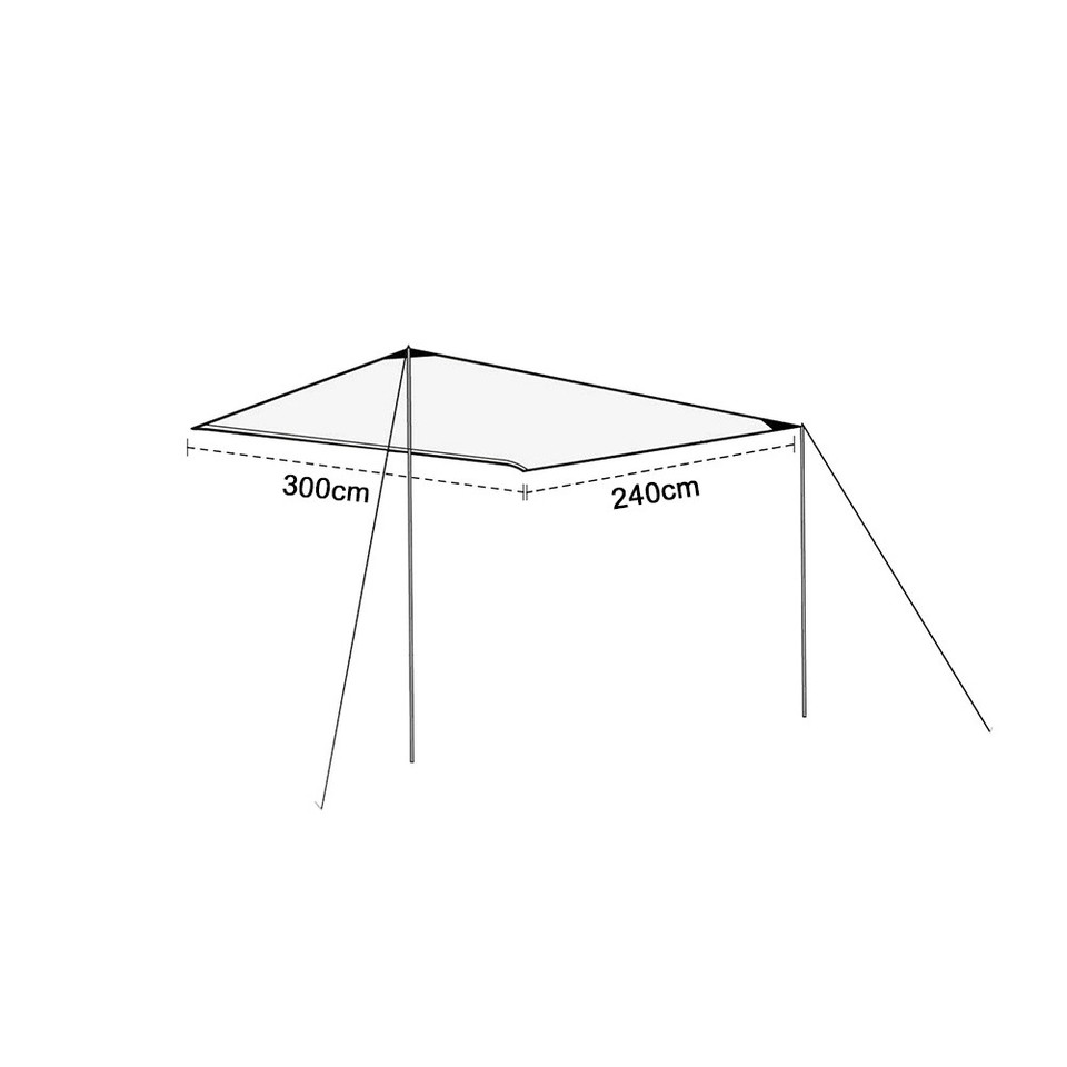 CAMPING AWNING CANOPY SUN SAIL FOR CARAVAN MOTORHOME W/KEDER PIPING ...