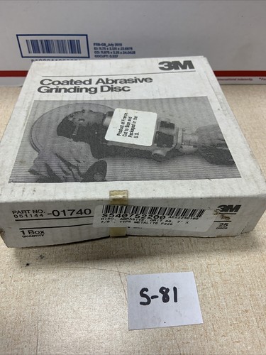 3M 01740 1740 80 grit 7in x 7/8 in coated abrasive grinding disc 381C ...